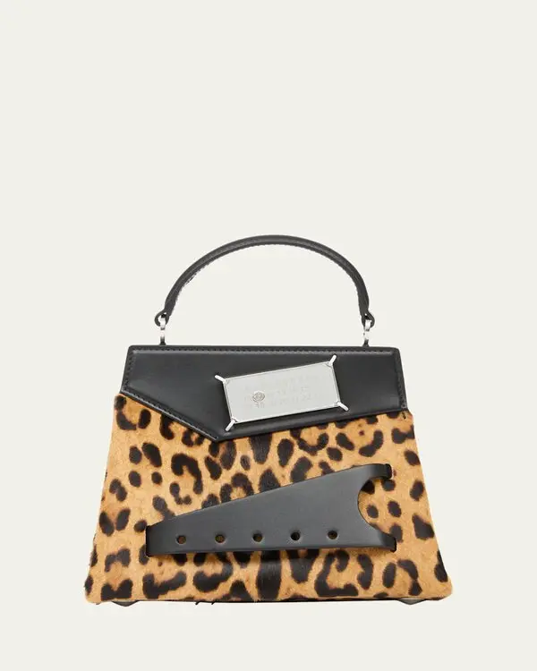 MAISON MARGIELA Snatched Small Calf Hair Crossbody Bag - Leopard