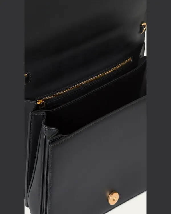 Akris Alice Flap Leather Crossbody Bag - Denim