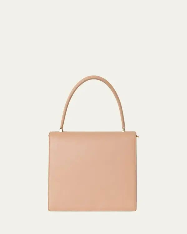 Akris Alice Flap Leather Crossbody Bag - Denim