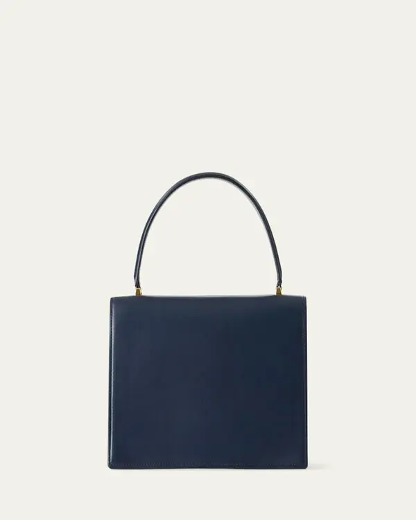 Akris Alice Flap Leather Crossbody Bag - Denim
