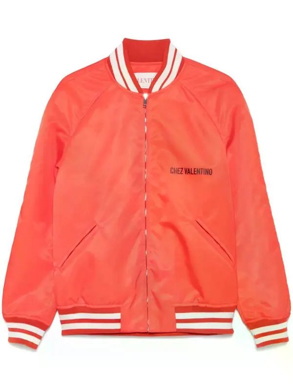 Valentino Garavani Chez-print Bomber Jacket - Orange