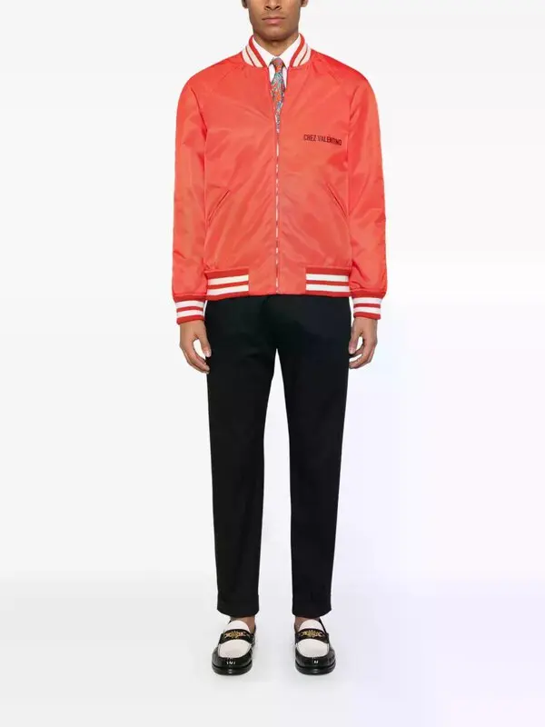 Valentino Garavani Chez-print Bomber Jacket - Orange