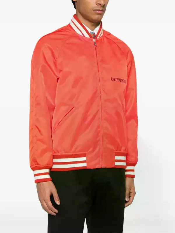 Valentino Garavani Chez-print Bomber Jacket - Orange