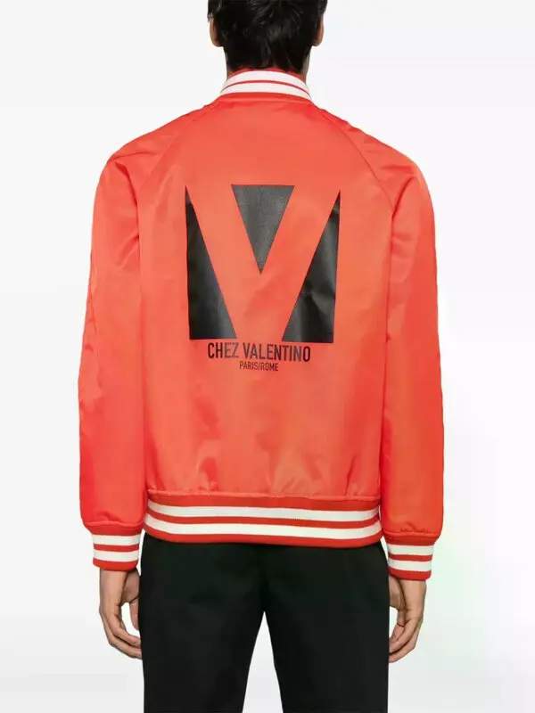 Valentino Garavani Chez-print Bomber Jacket - Orange