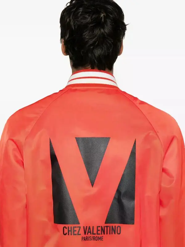 Valentino Garavani Chez-print Bomber Jacket - Orange