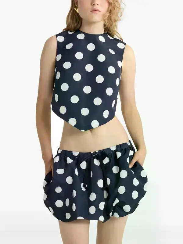 PATOU Scarf Faille Top - Blue