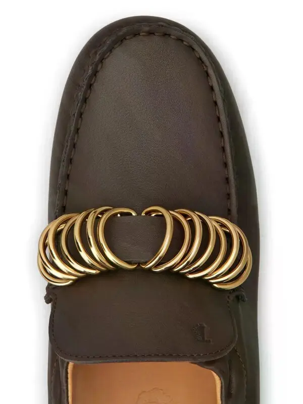 TOD'S Ring-embellished Loafers