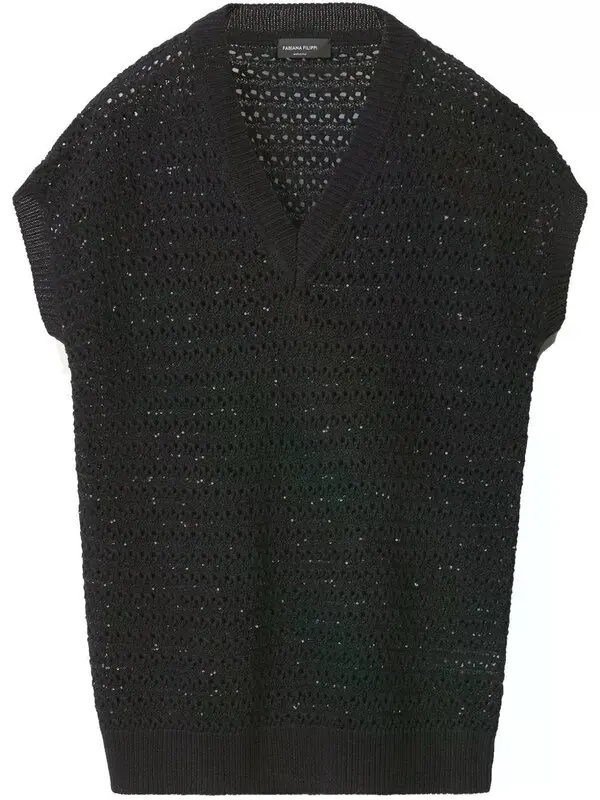 Fabiana Filippi Open-knit T-shirt