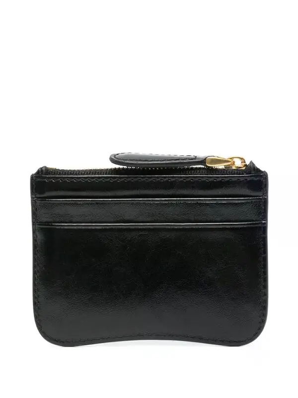 AMI Paris De Coeur-plaque Wallet - Black