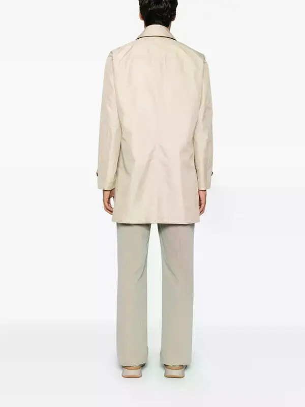 FAY Layered Long Coat - Brown