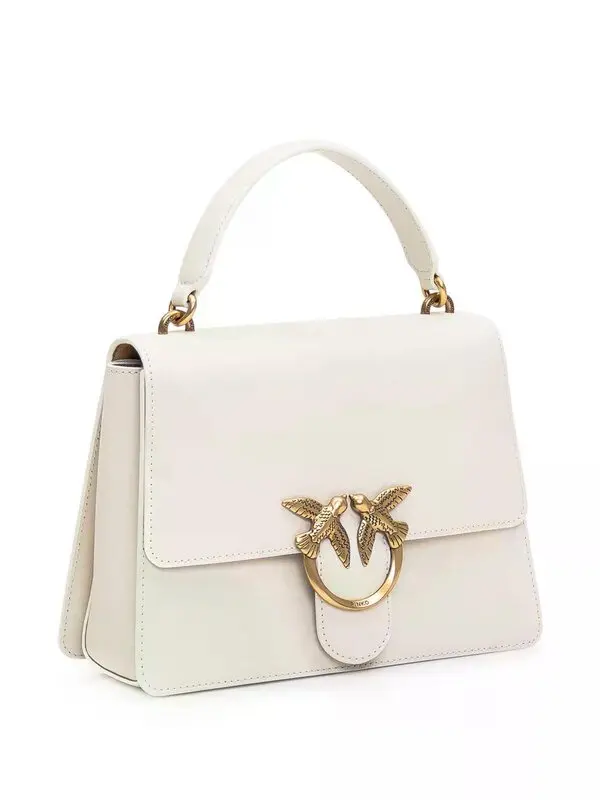 Pinko Love Leather Tote Bag - White
