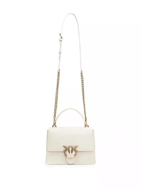 Pinko Love Leather Tote Bag - White