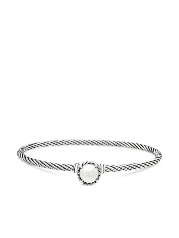 David Yurman Sterling Petite Chatelaine Pearl Bracelet