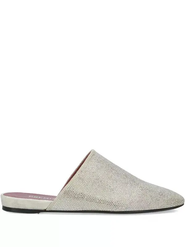 Premiata Rhinestone-embellished Mules - Neutrals