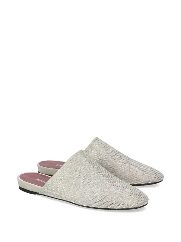 Premiata Rhinestone-embellished Mules - Neutrals