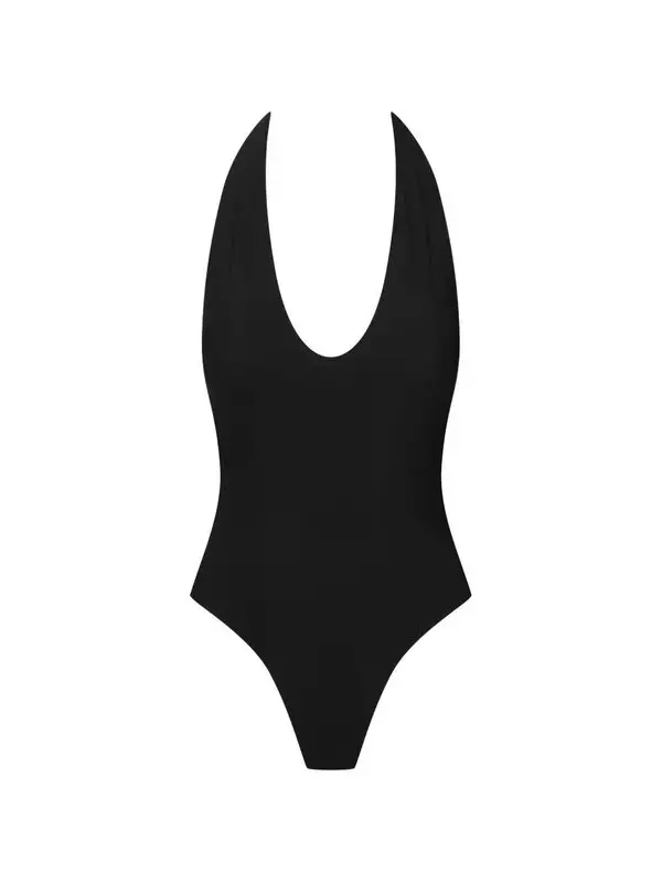 MAISON CLOSE Nuit Infinie Open-back Bodysuit - Black