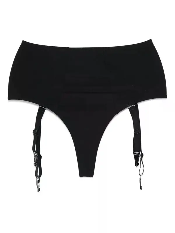 MAISON CLOSE Nuit Infinie High-waisted Tanga - Black