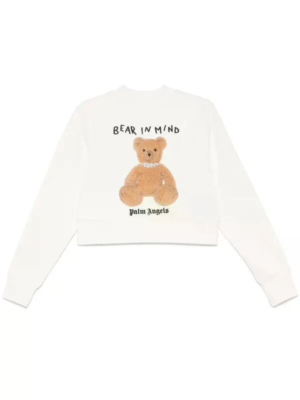 Palm Angels Bear In Mind Sweatshirt - White