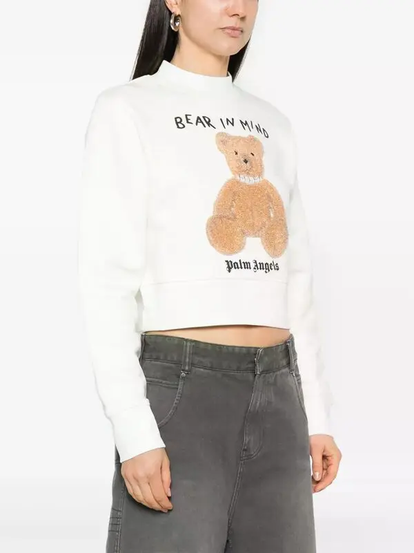 Palm Angels Bear In Mind Sweatshirt - White