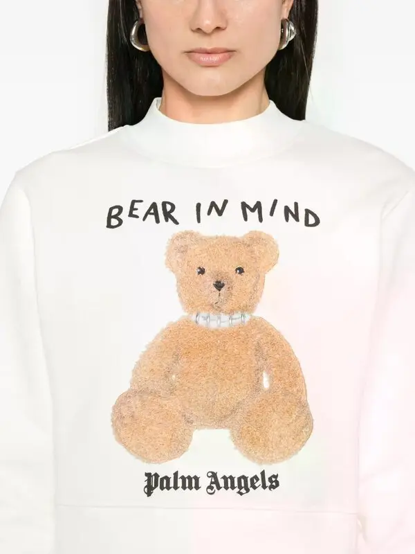Palm Angels Bear In Mind Sweatshirt - White