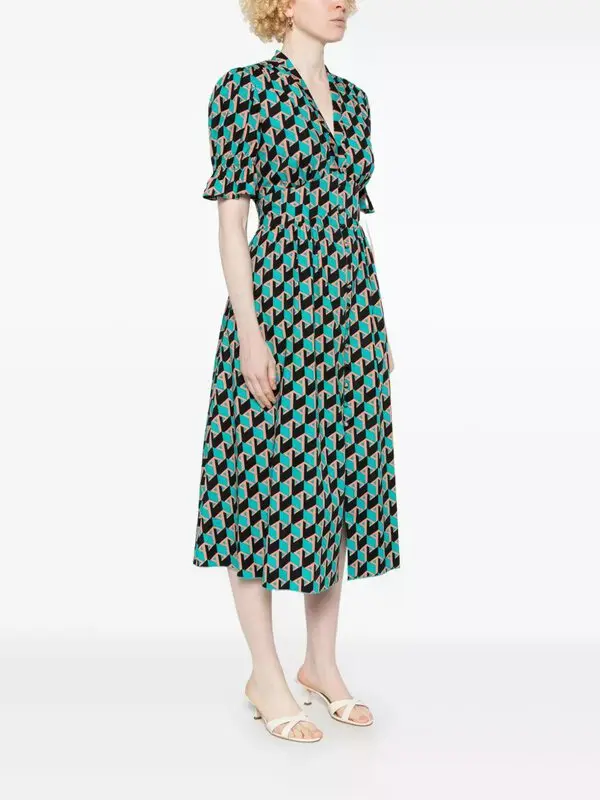 Diane Von Furstenberg Erica Midi Dress - Green