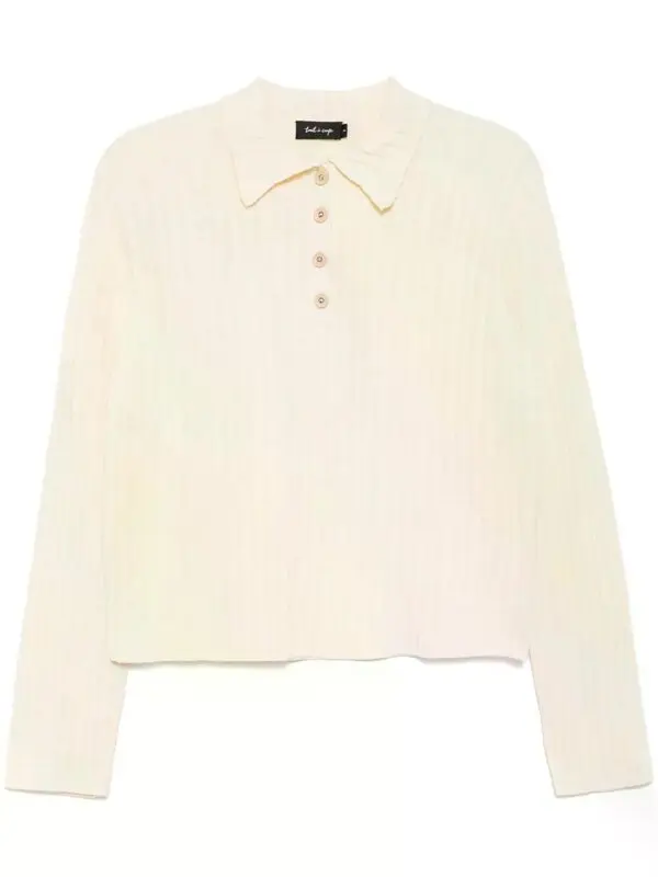 TOUT A COUP Knitted Polo Top