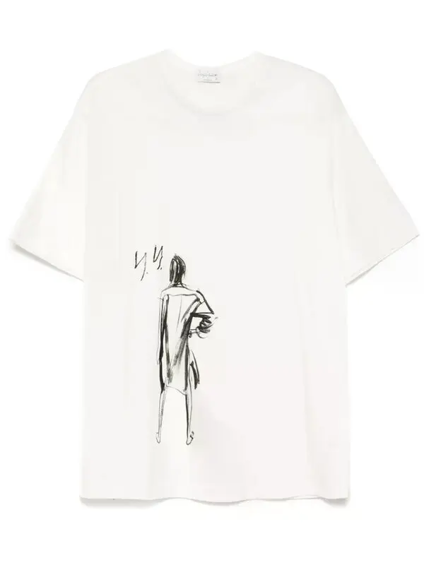 Yohji Yamamoto Printed Jersey T-shirt