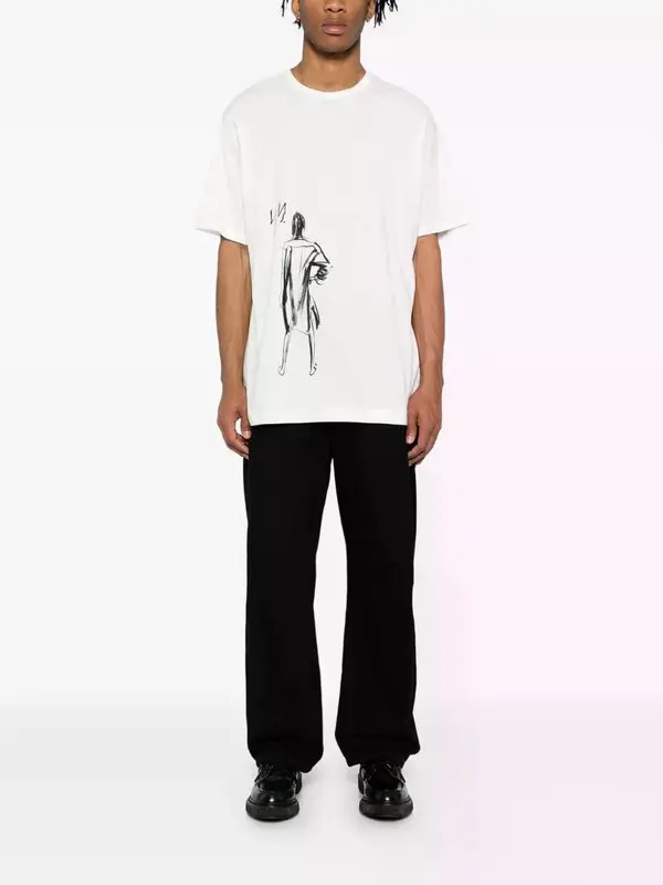 Yohji Yamamoto Printed Jersey T-shirt