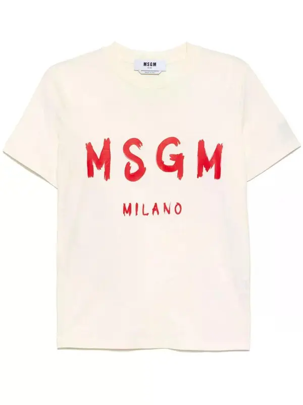 MSGM Logo-print T-shirt - White