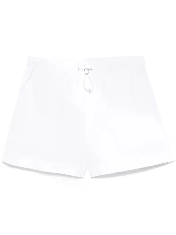 Moschino Rubberised-logo Shorts - White