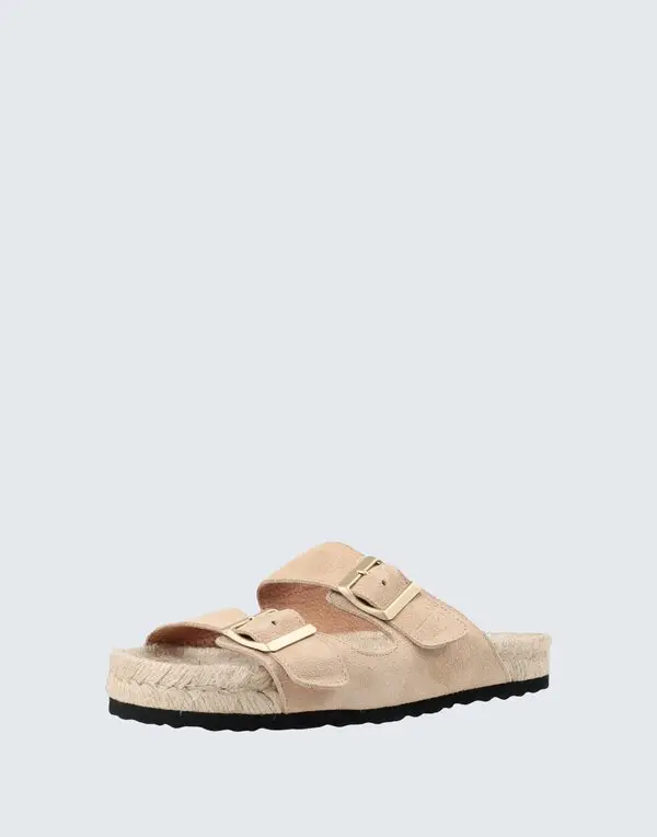 Manebí Espadrille Cow Leather Sandals - Beige