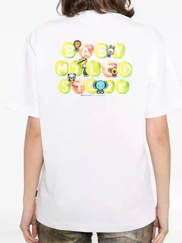 A BATHING APE Baby Milo® Store Printed T-shirt