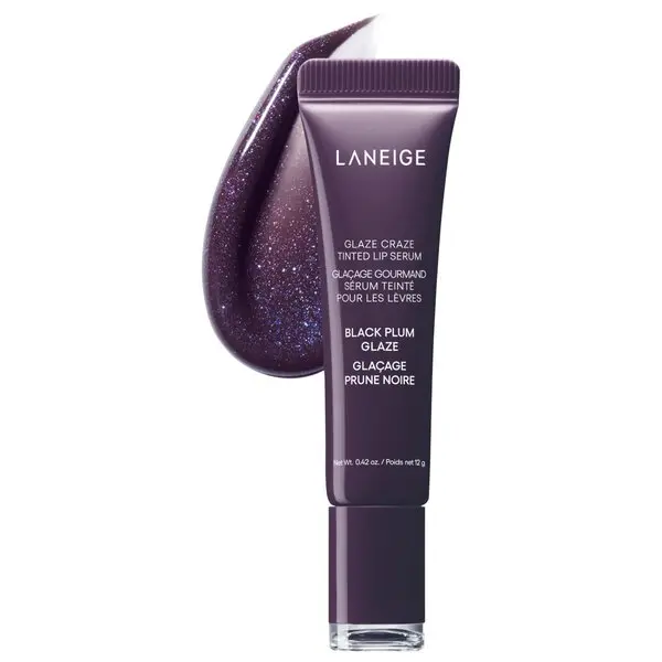 LANEIGE Glaze Craze Tinted Polypeptide Lip Serum Treatment - Black Plum Glaze
