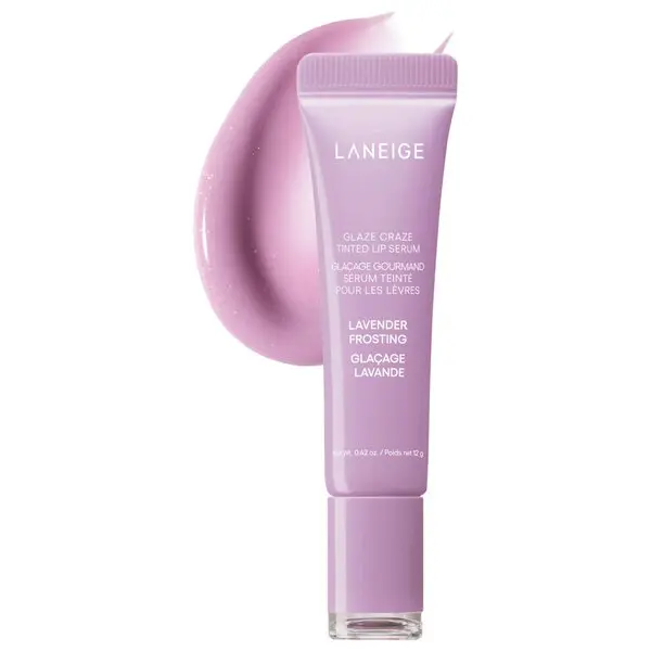 LANEIGE Glaze Craze Tinted Polypeptide Lip Serum Treatment - Lavender Frosting