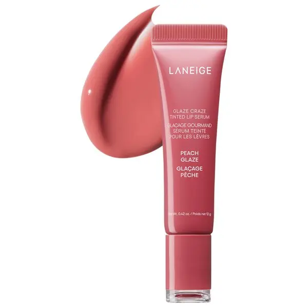LANEIGE Glaze Craze Tinted Polypeptide Lip Serum Treatment - Peach Glaze