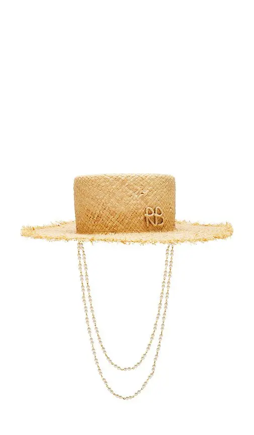 Ruslan Baginskiy Canotier Hat - Natural Straw