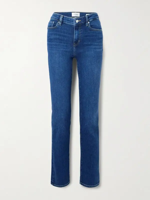 FRAME The Pencil High-rise Skinny Jeans - Blue