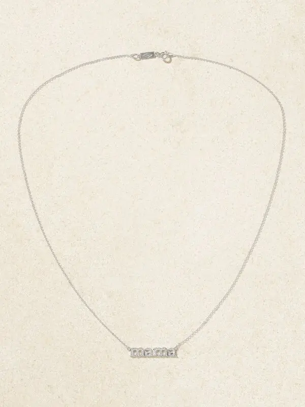 JENNIFER MEYER Mama 18-karat White Gold Necklace