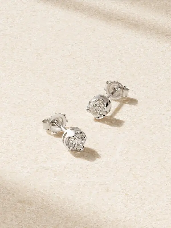 JENNIFER MEYER Small Illusion Diamond Earrings - Silver