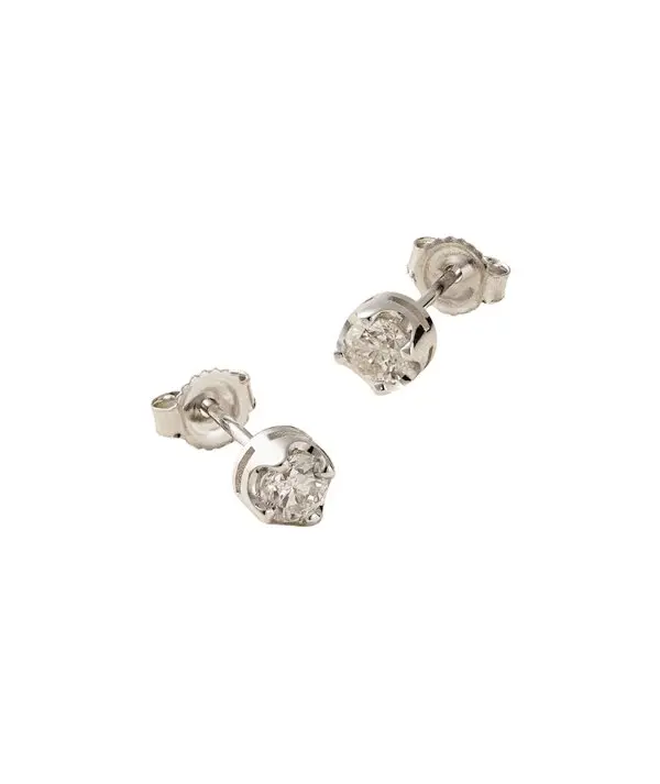 JENNIFER MEYER Small Illusion Diamond Earrings - Silver