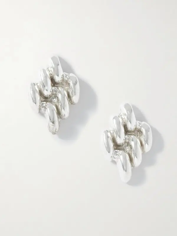 YSSO Mini Chain Link Sterling Earrings - Silver