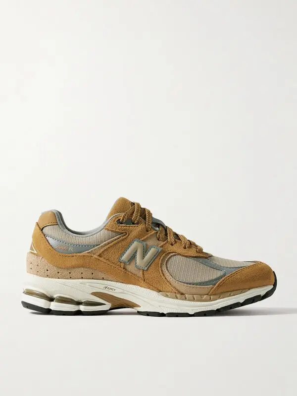 NEW BALANCE 2002r Leather-trimmed Sneakers - Yellow
