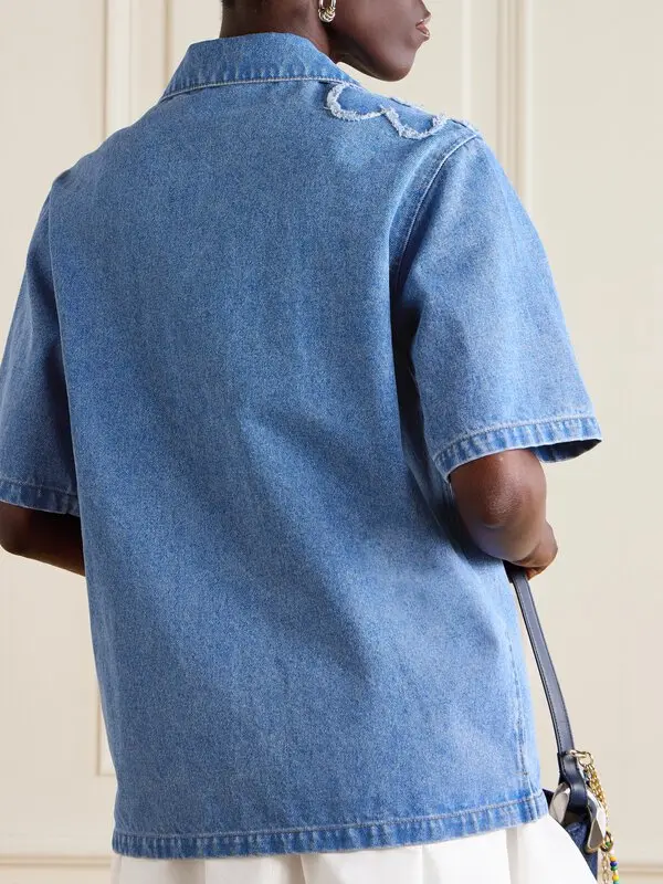 Marni Embroidered Denim Shirt