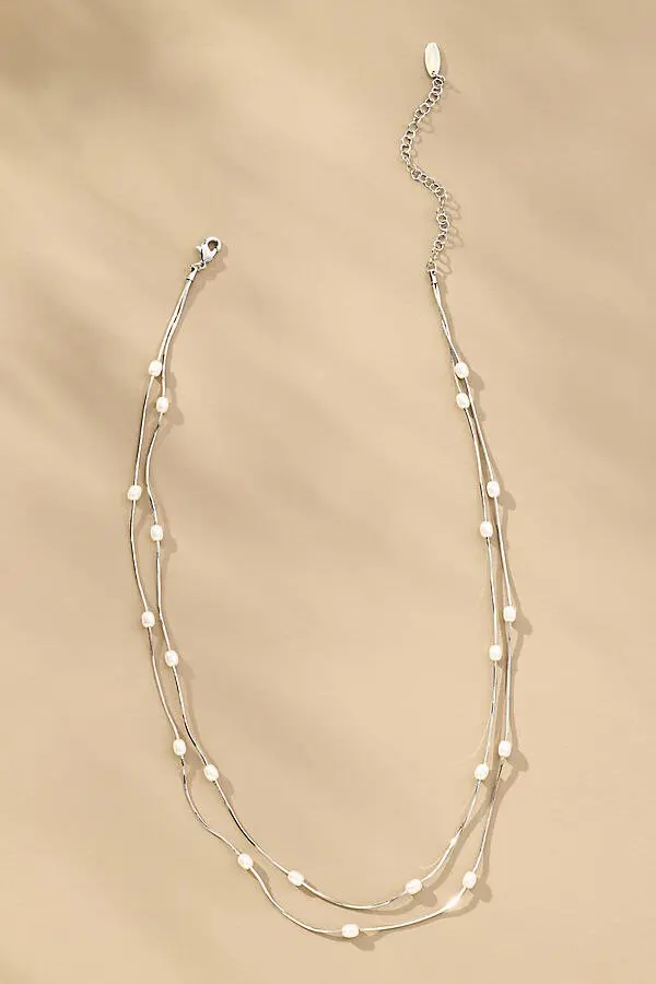 Anthropologie Daty Pearl Layered Necklace