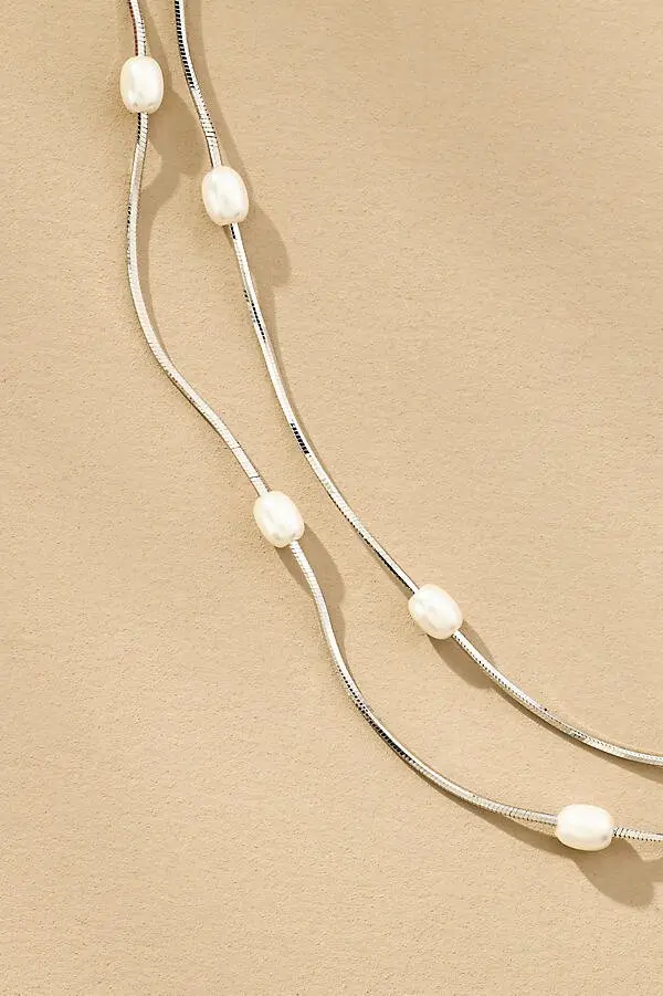 Anthropologie Daty Pearl Layered Necklace