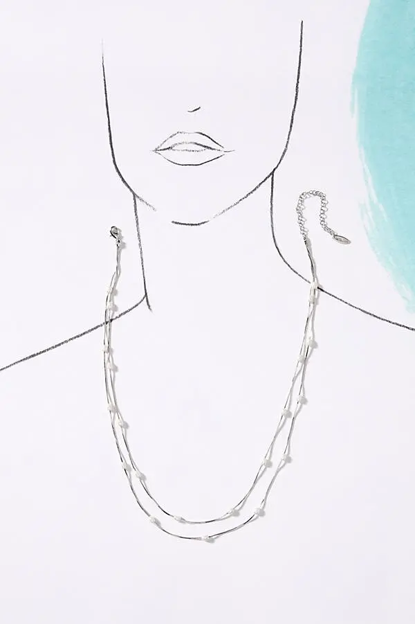 Anthropologie Daty Pearl Layered Necklace