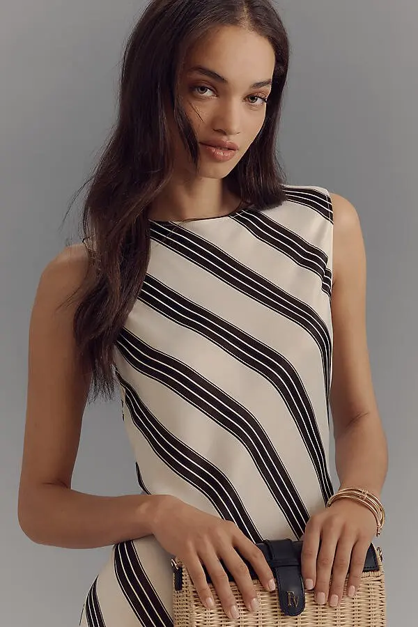 Slim Satin Midi Slip Dress