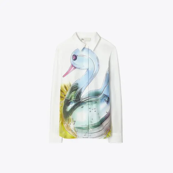 Tory Burch Lucky Duck Printed Shirt