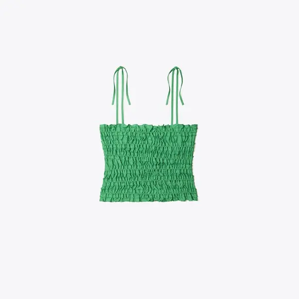 Tory Burch Smocked Viscose Top
