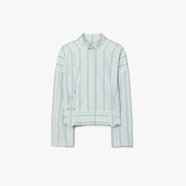 Tory Burch Cotton Striped Shirt - Blue Classic Striped Oxford